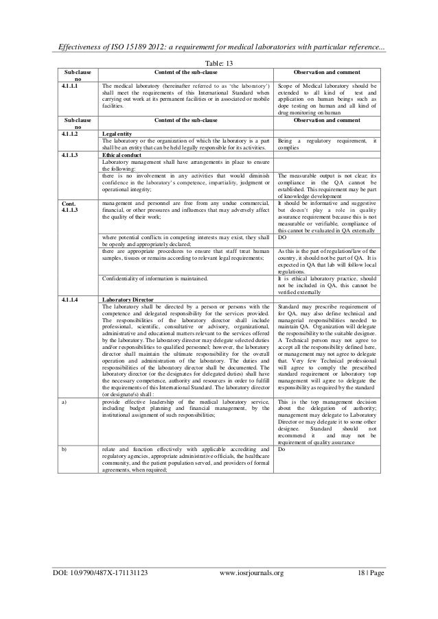 Effectiveness of ISO 15189 2012: a requirement for medical laboratori…