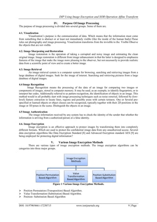 DIP Using Image Encryption and XOR Operation Affine Transform | PDF