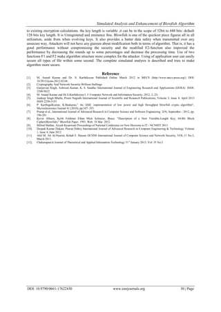 Simulated Analysis and Enhancement of Blowfish Algorithm | PDF