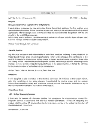 Portfolio of skills_ROMANO_Claudio - ENG | PDF | Computer Software and Applications | Computing