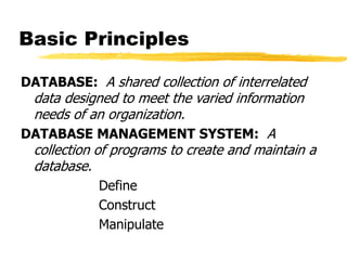 Introduction to Data Management Powerpoint | PPT