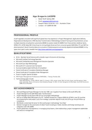 CV-Lite_Ugo Gregorio LACOPO 2016 | PDF