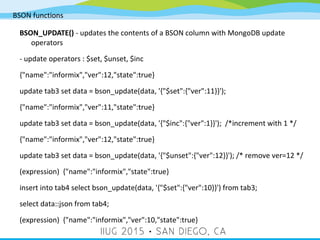 Using JSON/BSON types in your hybrid application environment | PPT ...