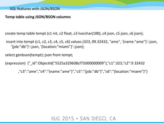 Using JSON/BSON types in your hybrid application environment | PPT
