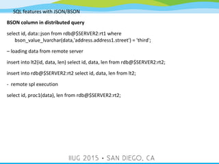 Using JSON/BSON types in your hybrid application environment | PPT ...
