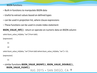Using JSON/BSON types in your hybrid application environment | PPT