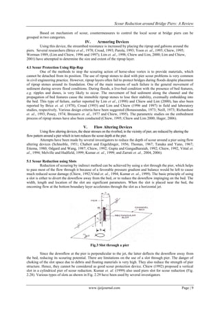 Scour Reduction around Bridge Piers: A Review | PDF