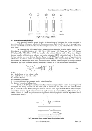 Scour Reduction around Bridge Piers: A Review | PDF
