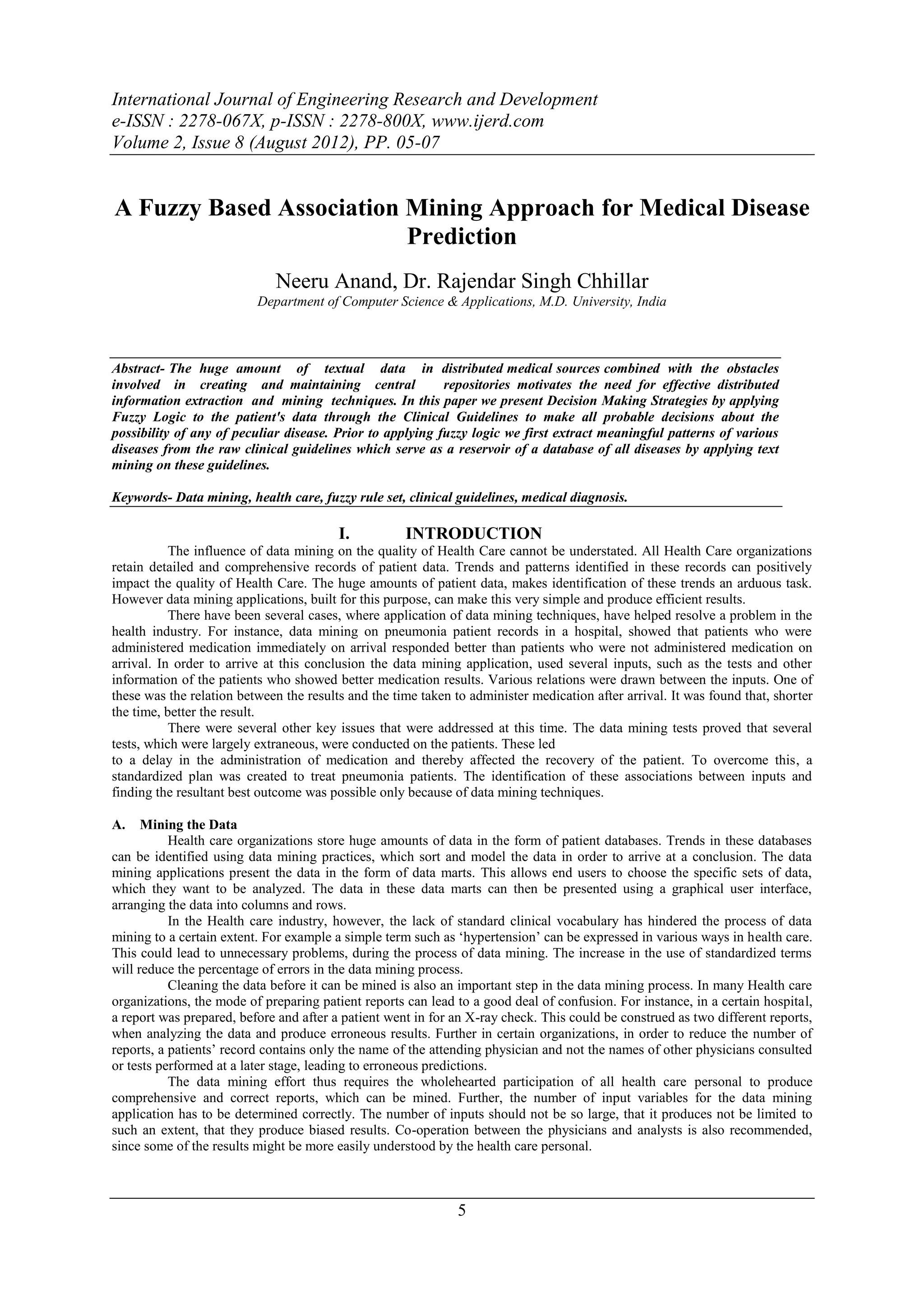 IJERD (www.ijerd.com) International Journal of Engineering Research and Development | PDF ...