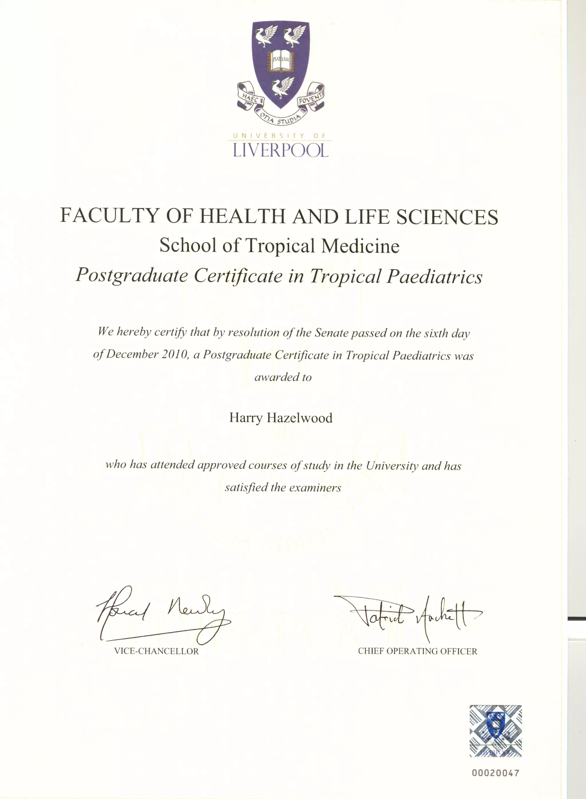 Liverpool Tropical Paediatrics Diploma | PDF