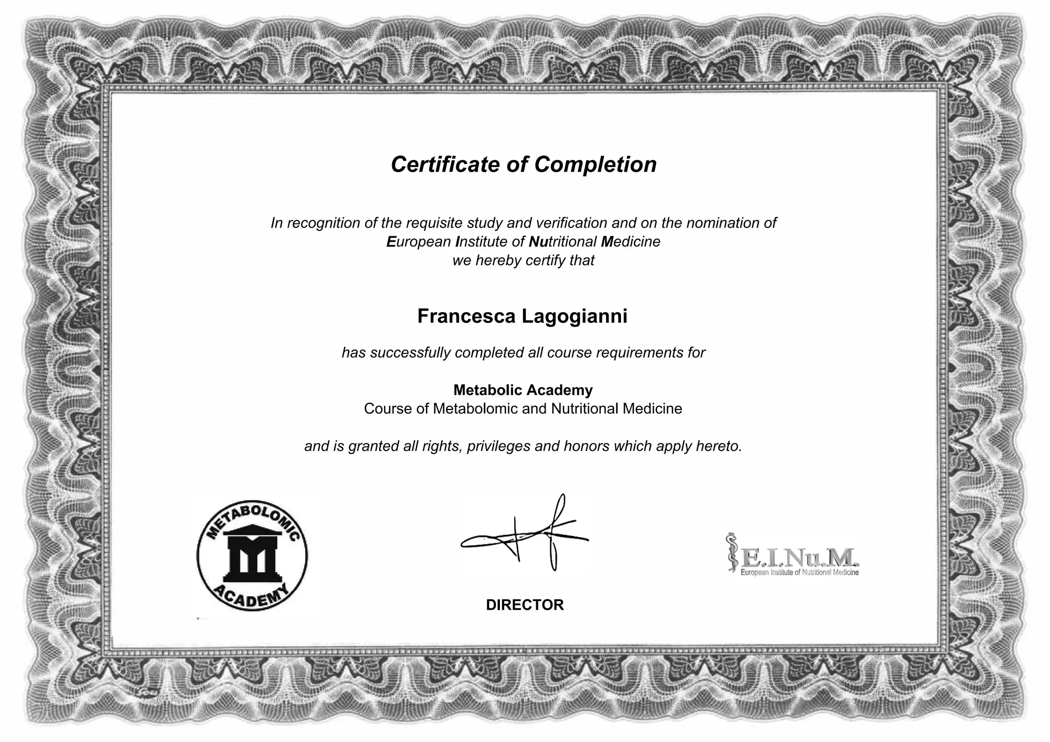 Nutritional_Medicine_Certificate | PDF