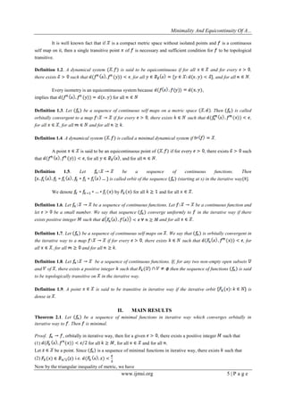 Minimality and Equicontinuity of a Sequence of Maps in Iterative Way | PDF