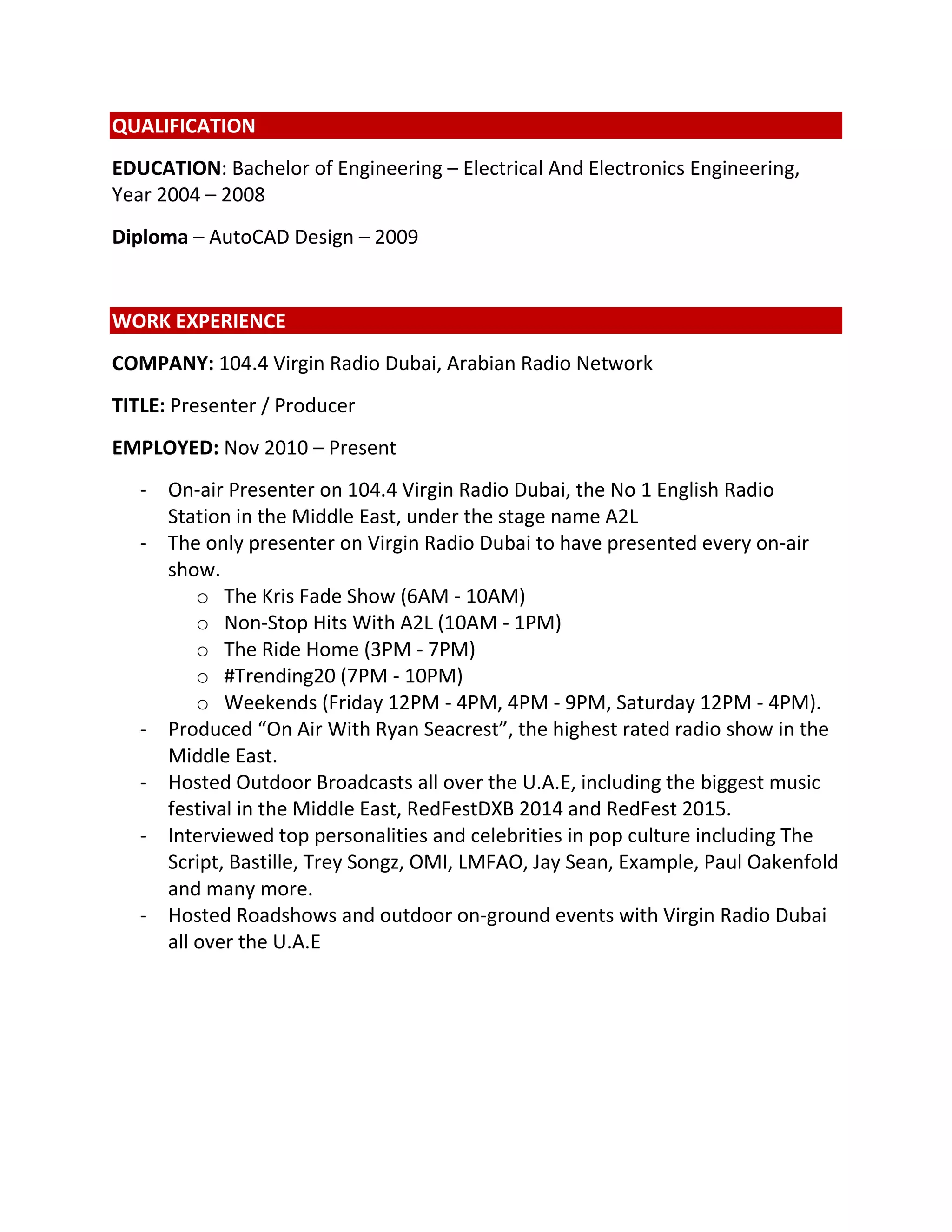 Athul CURRICULUM VITAE | PDF | World/International Music | Music
