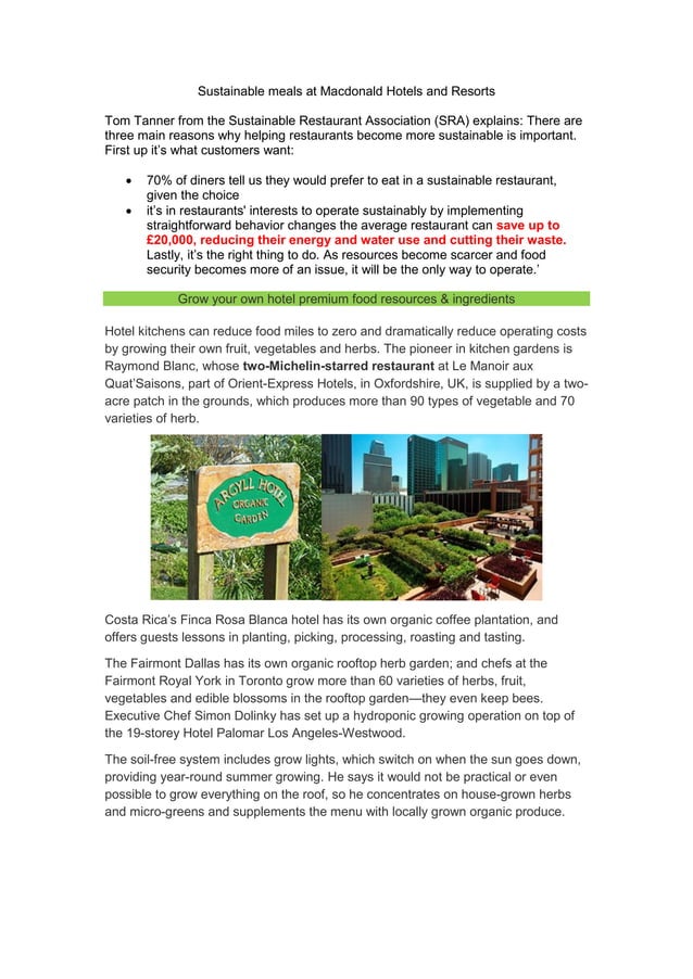 LOHAS A Holistic Management Framework for the Hotel Industry v3 | PDF