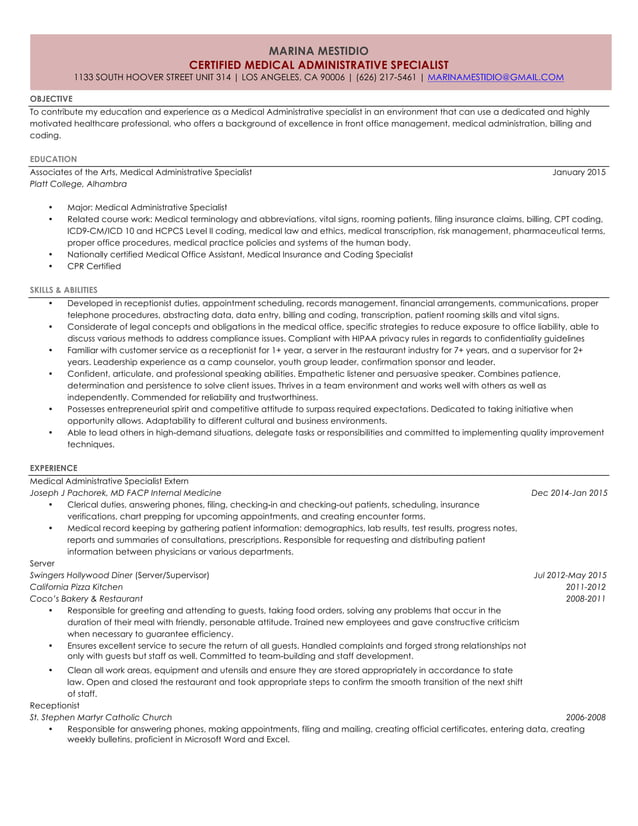 1 Resume MAS PDF | PDF
