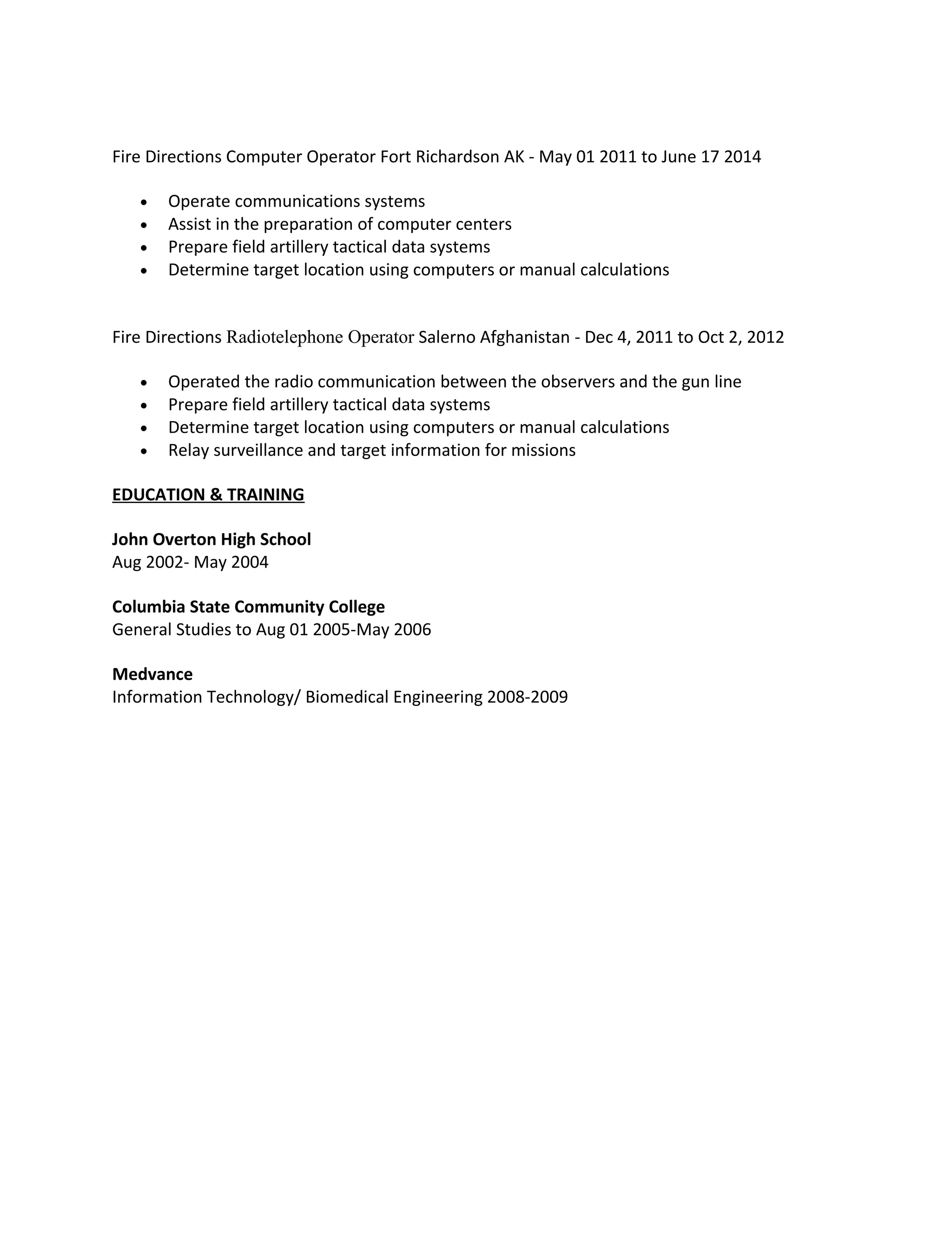 Buntin resume | DOC | Technology & Computing