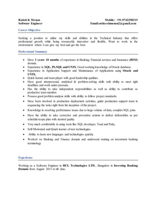 Ratish Resume | DOCX