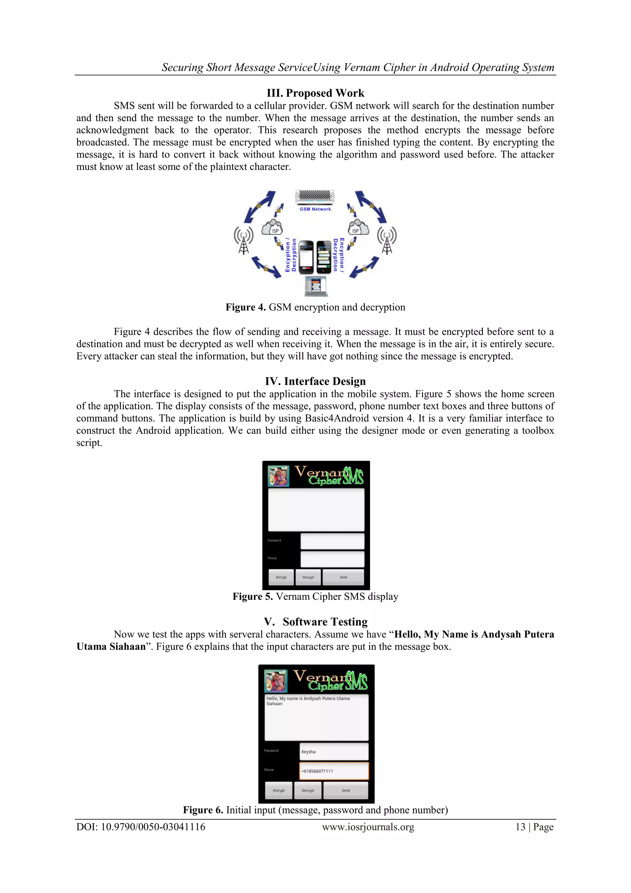 Securing Short Message Service Using Vernam Cipher In Android Operating System Pdf