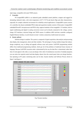 Converter station water-cooled pump vibration monitoring and condition assessment system based ...