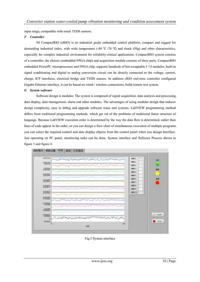 Converter station water-cooled pump vibration monitoring and condition ...