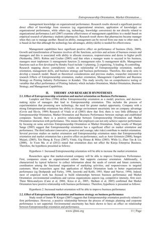 Entrepreneurship Orientation, Market Orientation, Business Strategy ...