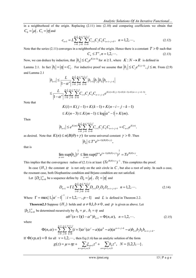 Analytic Solutions of an Iterative Functional Differential Equation with Delays Depending On ...