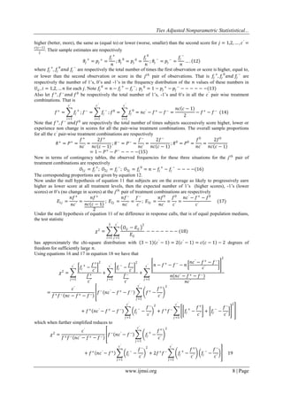 Ties Adjusted Nonparametric Statististical Method For The Analysis Of Ordered C Repeated ...