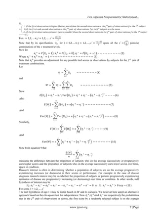 Ties Adjusted Nonparametric Statististical Method For The Analysis Of Ordered C Repeated Mea | PDF