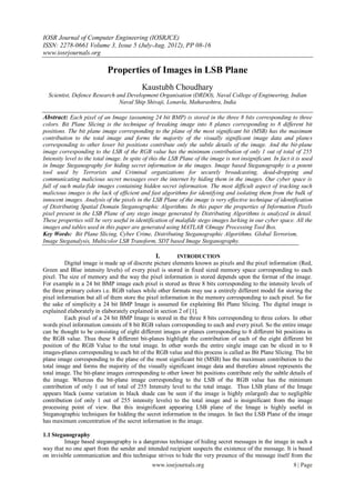 Properties of Images in LSB Plane | PDF