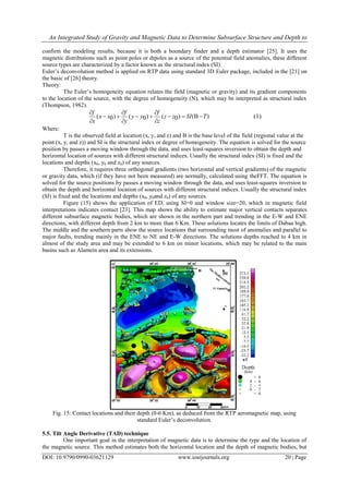 An Integrated Study of Gravity and Magnetic Data to Determine Subsurface Structure and Depth to ...