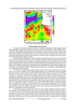 An Integrated Study of Gravity and Magnetic Data to Determine Subsurface Structure and Depth to ...