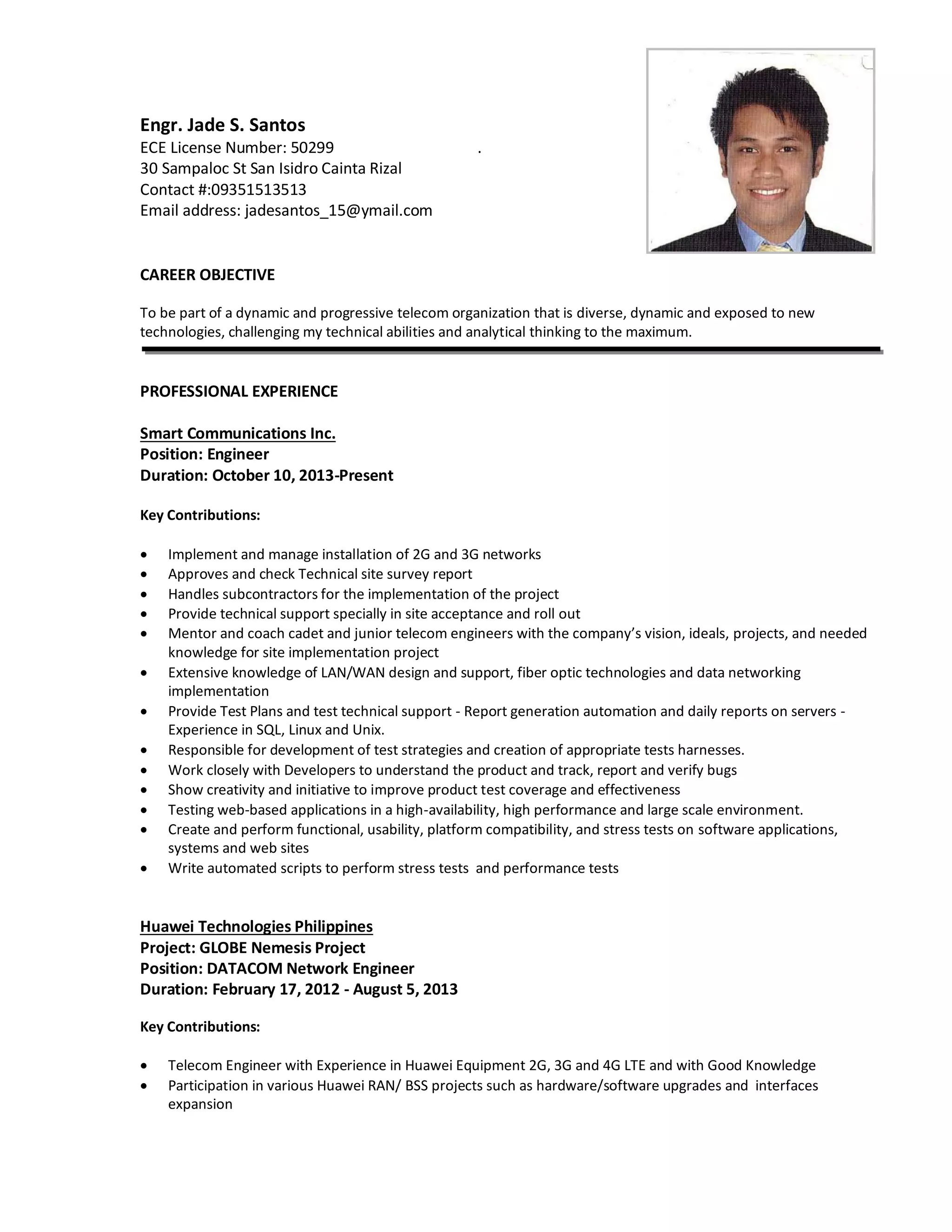 JADE SANTOS CV | PDF