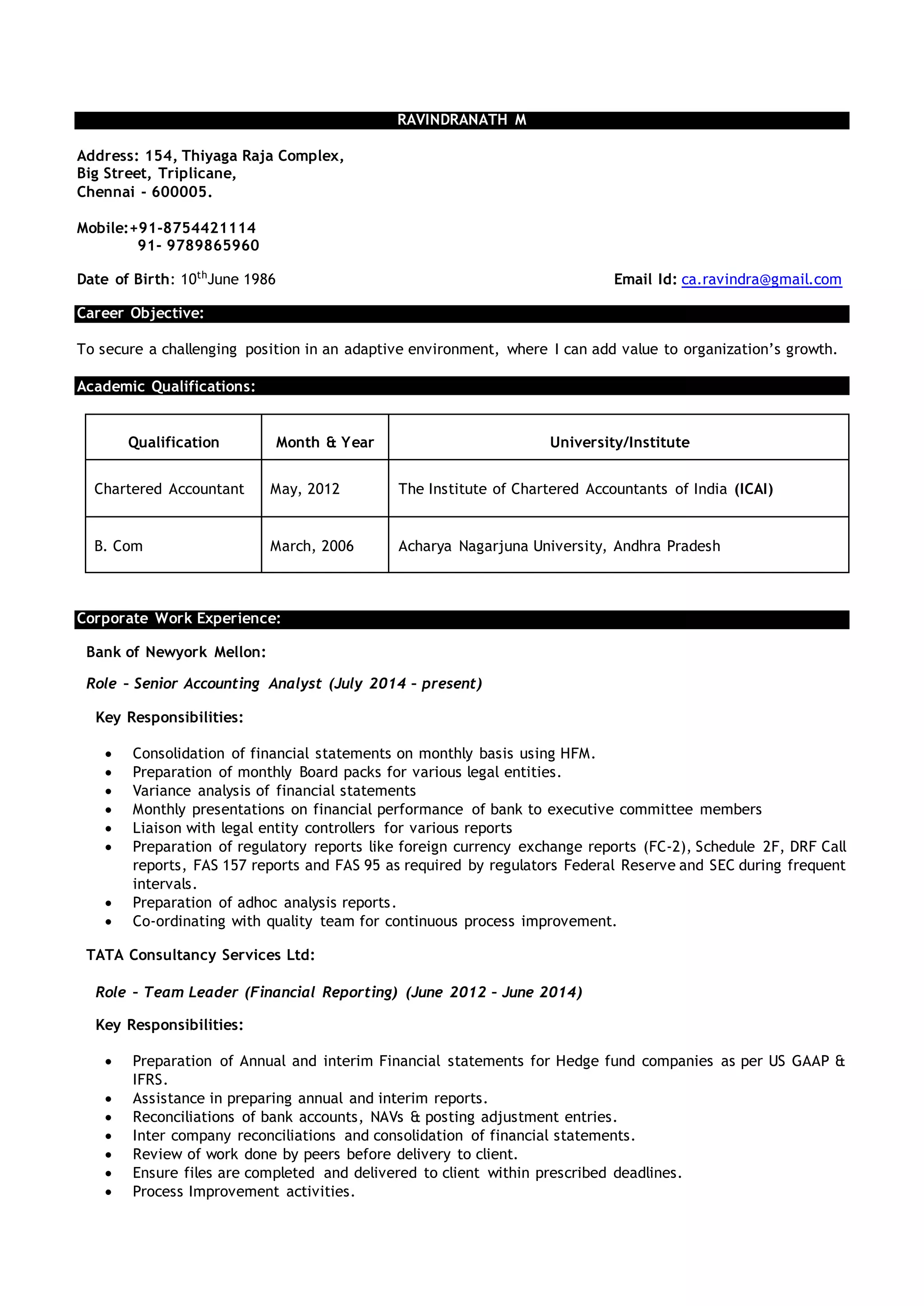 Resume - Ravi | DOCX