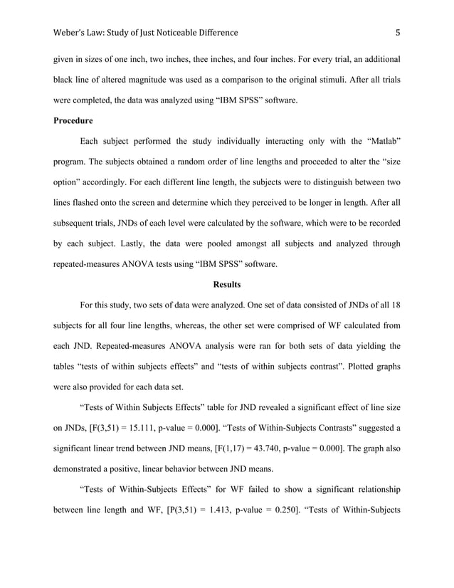 Webers Law Lab Report William Teng | PDF | Physics | Science