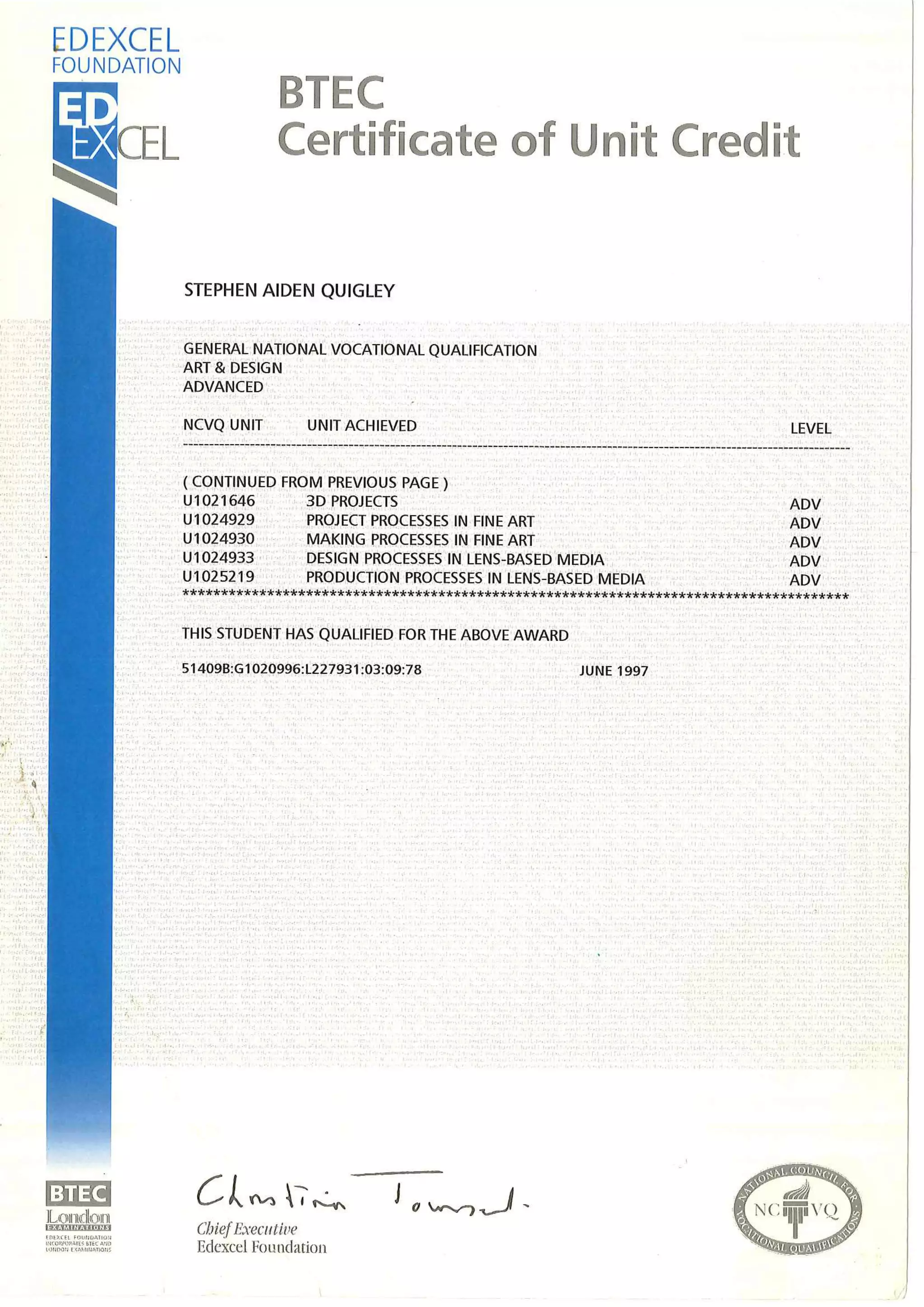 BTEC Certificate SQ | PDF