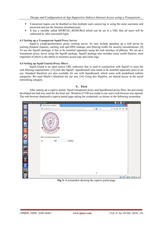 Design and Configuration of App Supportive Indirect Internet Access using a Transparent Proxy ...