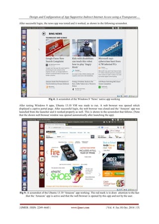 Design and Configuration of App Supportive Indirect Internet Access using a Transparent Proxy ...