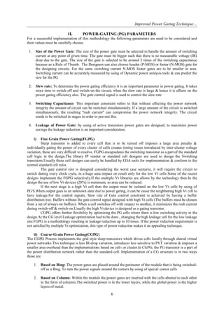 Improved Power Gating Technique for Leakage Power Reduction | PDF