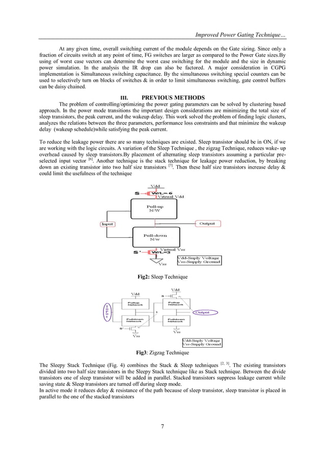 Improved Power Gating Technique for Leakage Power Reduction | PDF
