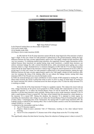 Improved Power Gating Technique for Leakage Power Reduction | PDF