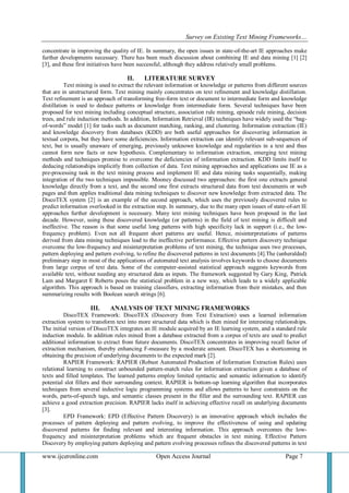 Survey on Existing Text Mining Frameworks and A Proposed Idealistic Framework for Text Mining by ...