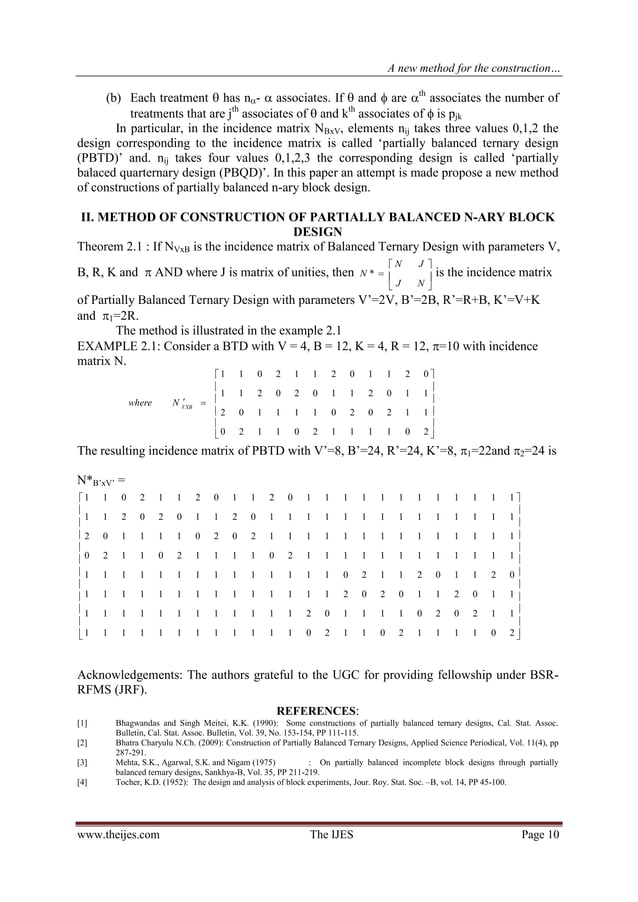 A new method for the construction of Partially balanced n-ary block design | PDF