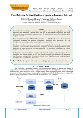 Face Detection for identification of people in Images of Internet | PDF