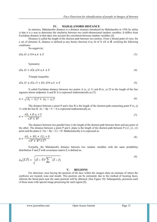 Face Detection for identification of people in Images of Internet | PDF