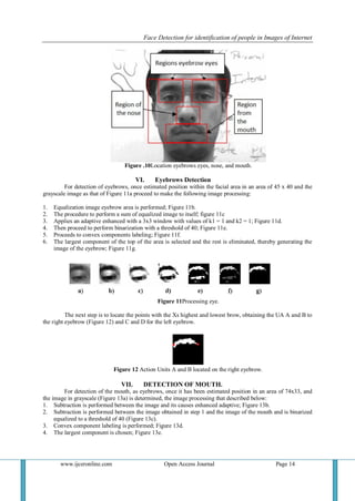 Face Detection for identification of people in Images of Internet | PDF