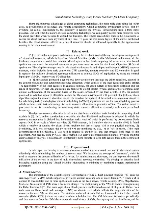 Virtualization Technology using Virtual Machines for Cloud Computing | PDF