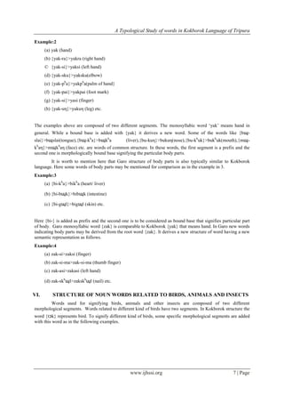 A Typological Study of words in Kokborok Language of Tripura | PDF
