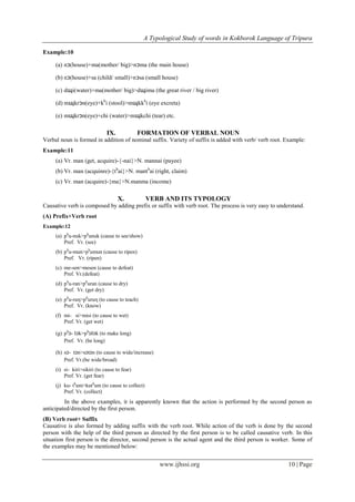 A Typological Study of words in Kokborok Language of Tripura | PDF