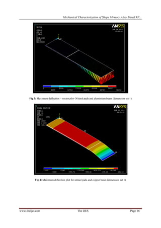 Mechanical Characterization of Shape Memory Alloy Based RF MEMS switch using ANSYS | PDF