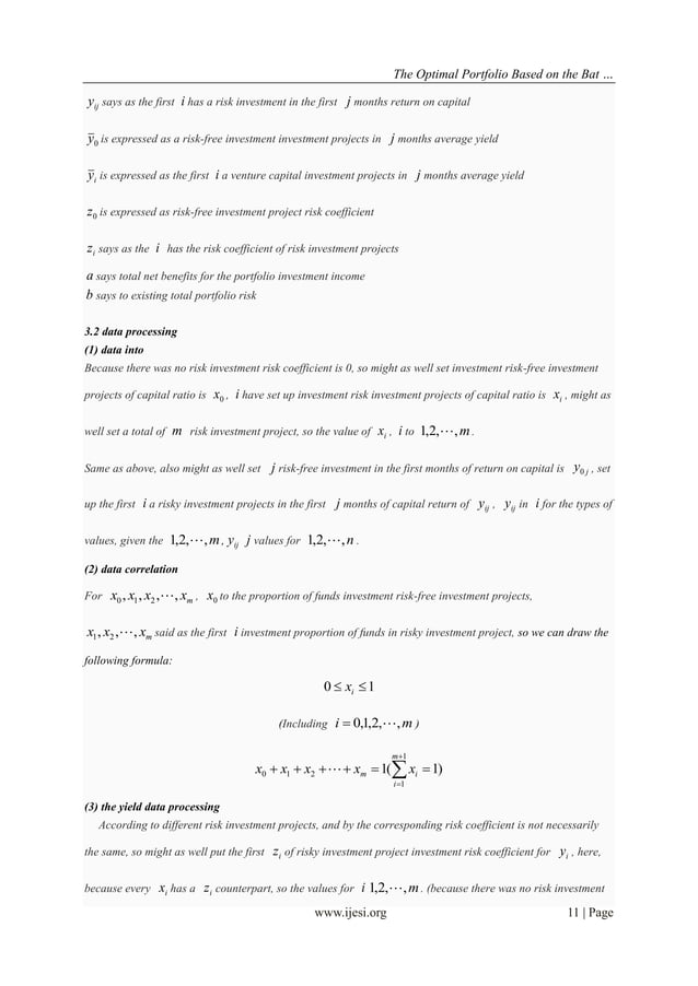 The Optimal Portfolio Based on the Bat Algorithm Research | PDF